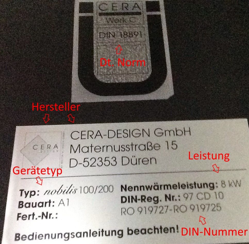 Wo finde ich mein Typenschild und was steht da eigentlich drauf?